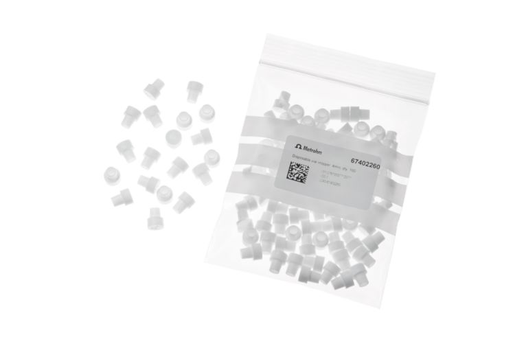 Stopper for disposable vial, 4 mm, qty. 100 | Metrohm